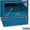 24" Wide Open Access Metal Locker - 6 Feet High - 18 Inches Deep - Blue ...