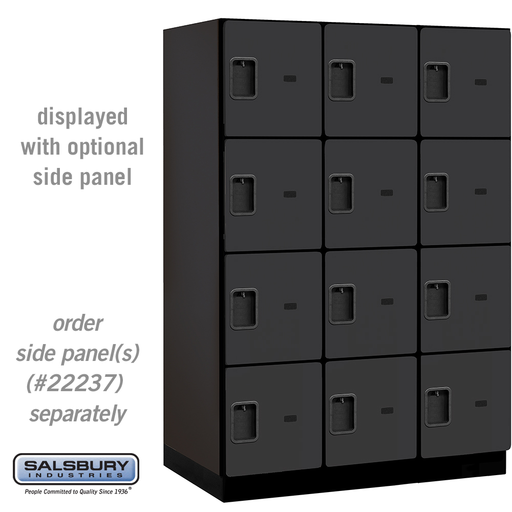 18" Wide Four Tier Designer Wood Locker - 3 Wide - 6 Feet High - 24 ...
