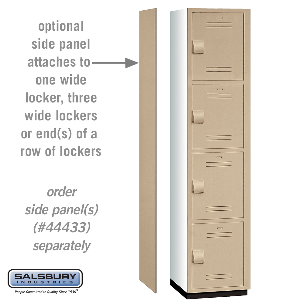 18" Wide Four Tier Heavy Duty Plastic Locker - 1 Wide - 6 Feet High ...