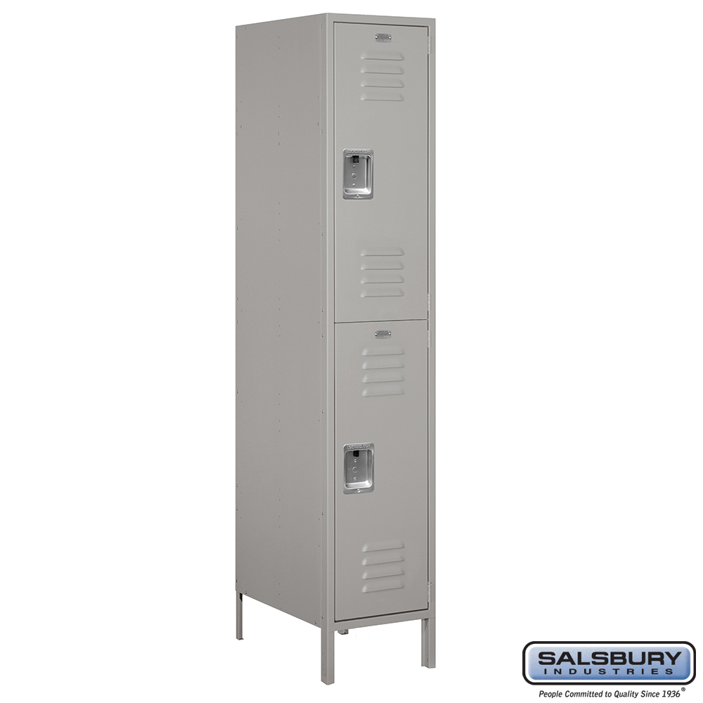 18 Inch Extra Wide Standard Metal Locker Double Tier 1 Wide 6 Feet High ...