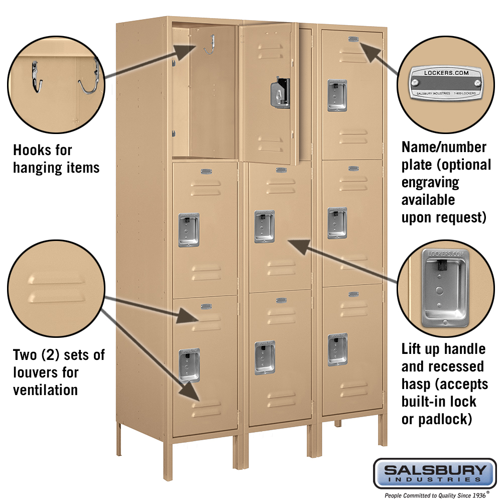 18_Inch_Extra_Wide_Standard_Metal_Locker_-_Triple_Tier_-_3_Wide_-_6 ...