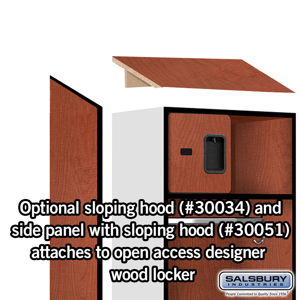 24" Wide Designer Wood Open Access Locker - 6 Feet High - 18 Inches ...