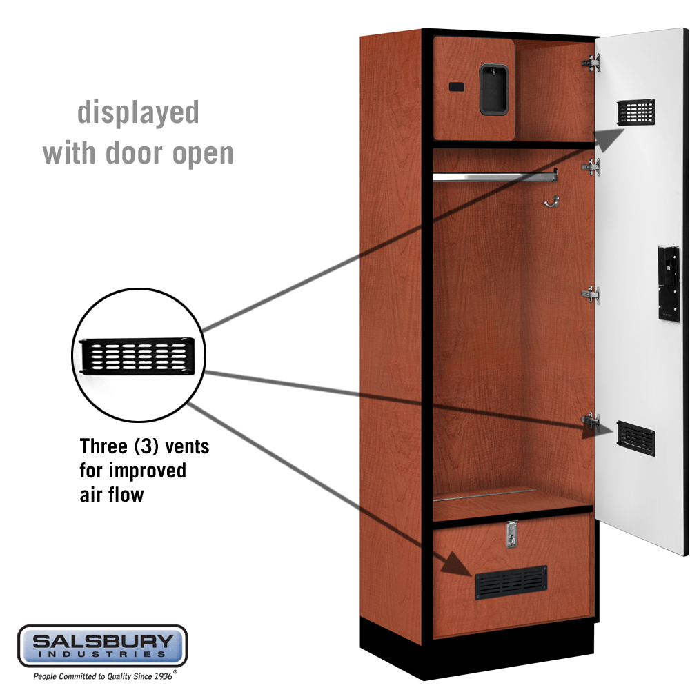 Designer Gear Wood Locker - 18 Inches Deep - Cherry | Lockers.com