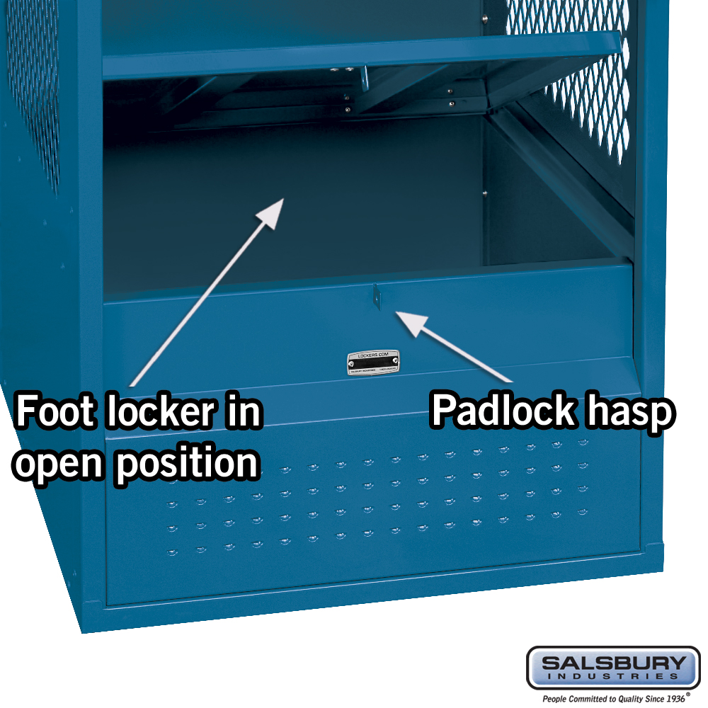 24" Wide Open Access Metal Locker - 6 Feet High - 24 Inches Deep - Blue ...