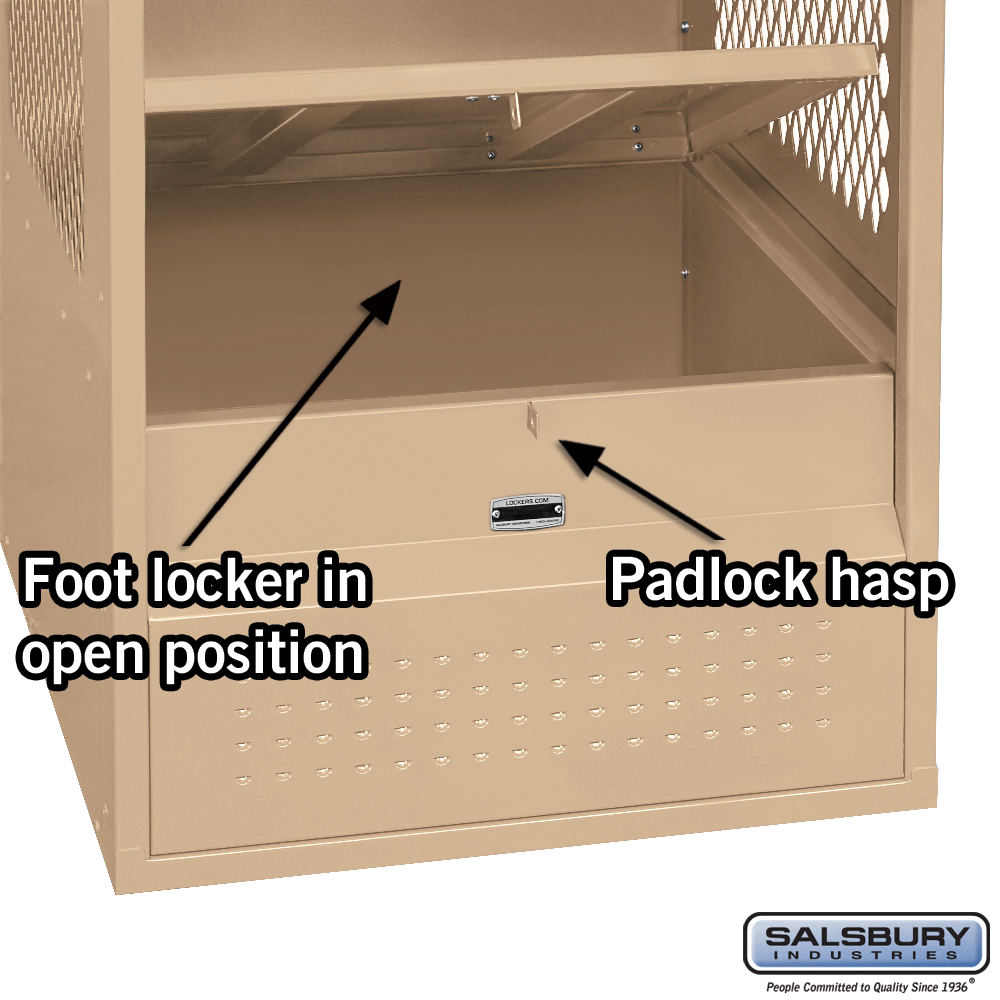 24" Wide Open Access Metal Locker - 6 Feet High - 24 Inches Deep - Tan ...