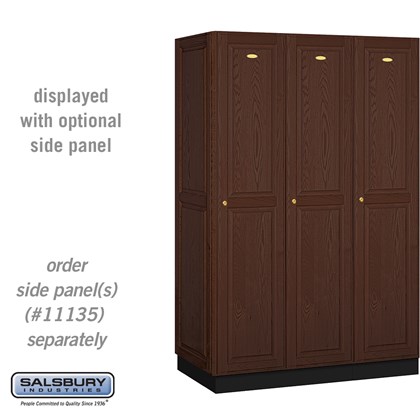 16" Wide Single Tier Solid Oak Executive Wood Lockers | Lockers.com