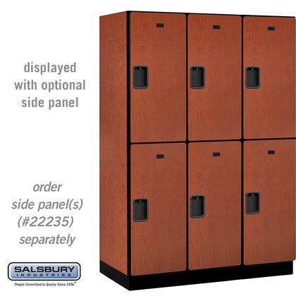 18 Inch Wide Double Tier Designer Wood Lockers | Lockers.com