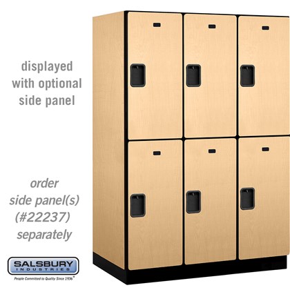 18 Inch Wide Double Tier Designer Wood Lockers | Lockers.com