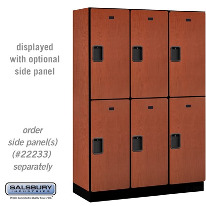 18 Inch Wide Double Tier Designer Wood Lockers | Lockers.com