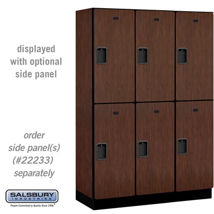 18 Inch Wide Double Tier Designer Wood Lockers | Lockers.com