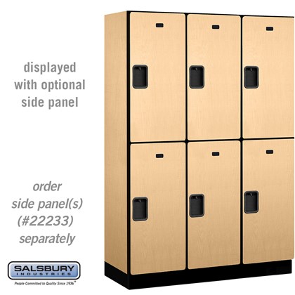 18 Inch Wide Double Tier Designer Wood Lockers | Lockers.com
