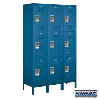 18" Wide Triple Tier Standard Metal Lockers | Lockers.com