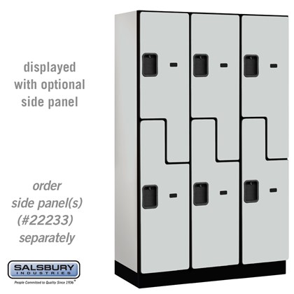 Health and Fitness 15" Wide Double Tier 'S' Style Designer Wood Lockers ...