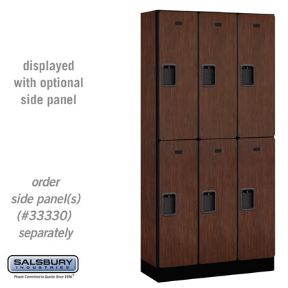 12" Wide Double Tier Designer Wood Lockers | Lockers.com