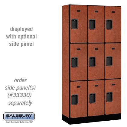 12" Wide Triple Tier Designer Wood Lockers | Lockers.com