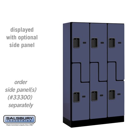 12" Wide Double Tier 'S' Style Designer Wood Lockers | Lockers.com