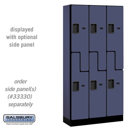 12" Wide Double Tier 'S' Style Designer Wood Lockers | Lockers.com