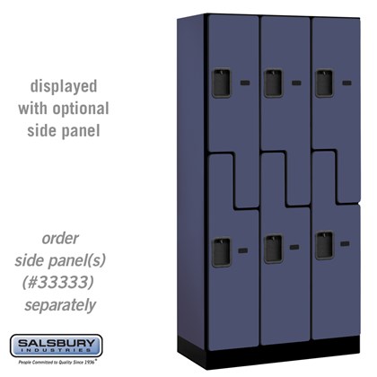 12" Wide Double Tier 'S' Style Designer Wood Lockers | Lockers.com