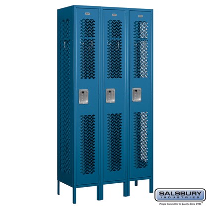 12" Wide Single Tier Vented Metal Lockers | Lockers.com