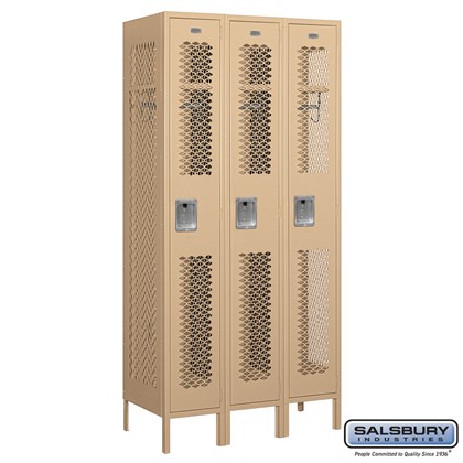 12" Wide Single Tier Vented Metal Lockers | Lockers.com