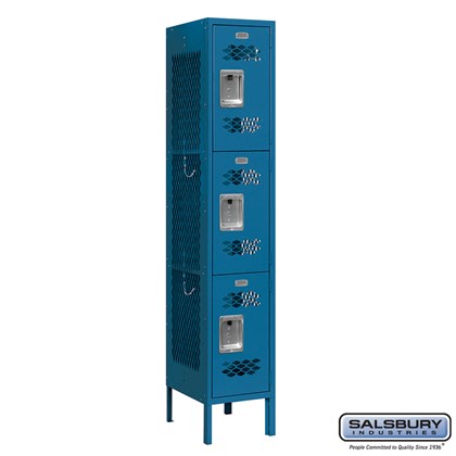 12" Wide Triple Tier Vented Metal Lockers | Lockers.com