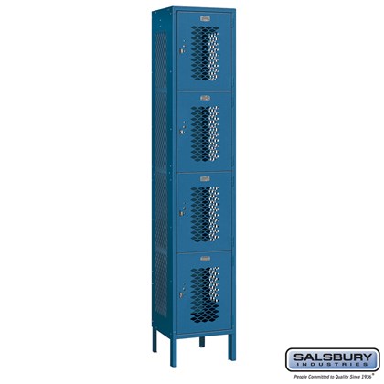 15" Wide Four Tier Vented Metal Lockers | Lockers.com