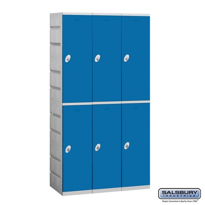 12" Wide Double Tier Plastic Lockers | Lockers.com