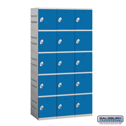 12" Wide Five Tier Plastic Lockers | Lockers.com