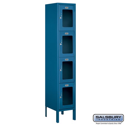 Employee 12" Wide Four Tier See-Through Metal Lockers | Lockers.com