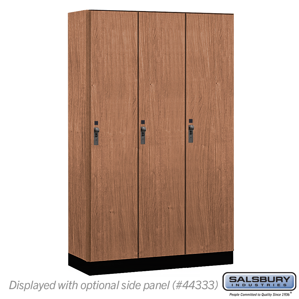 15" Wide Premier Wood Locker - Single Tier - 3 Wide - 6 Feet High - 18 ...