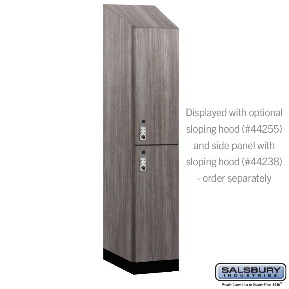 15" Wide Premier Wood Locker-Double Tier-1 Wide-6 Feet High-24" Deep ...