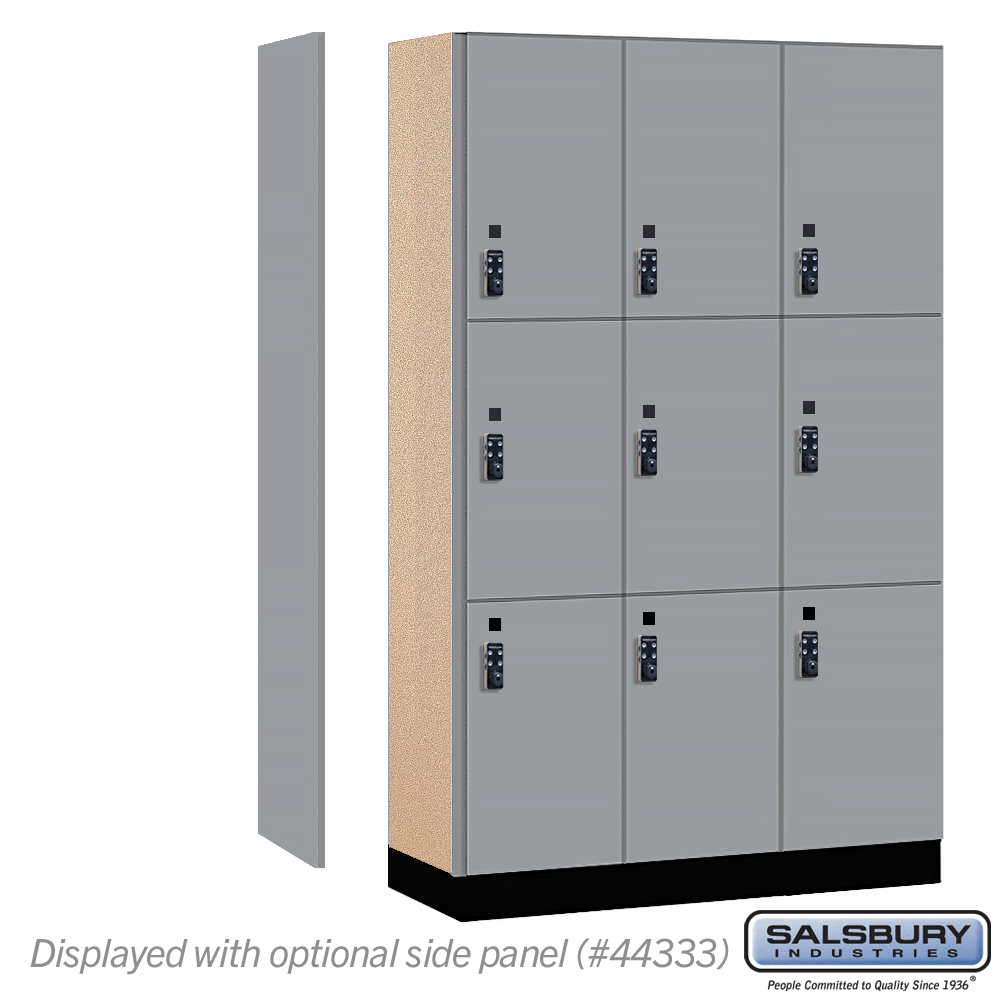 15" Wide Premier Wood Locker - Triple Tier - 3 Wide - 6 Feet High - 18 ...