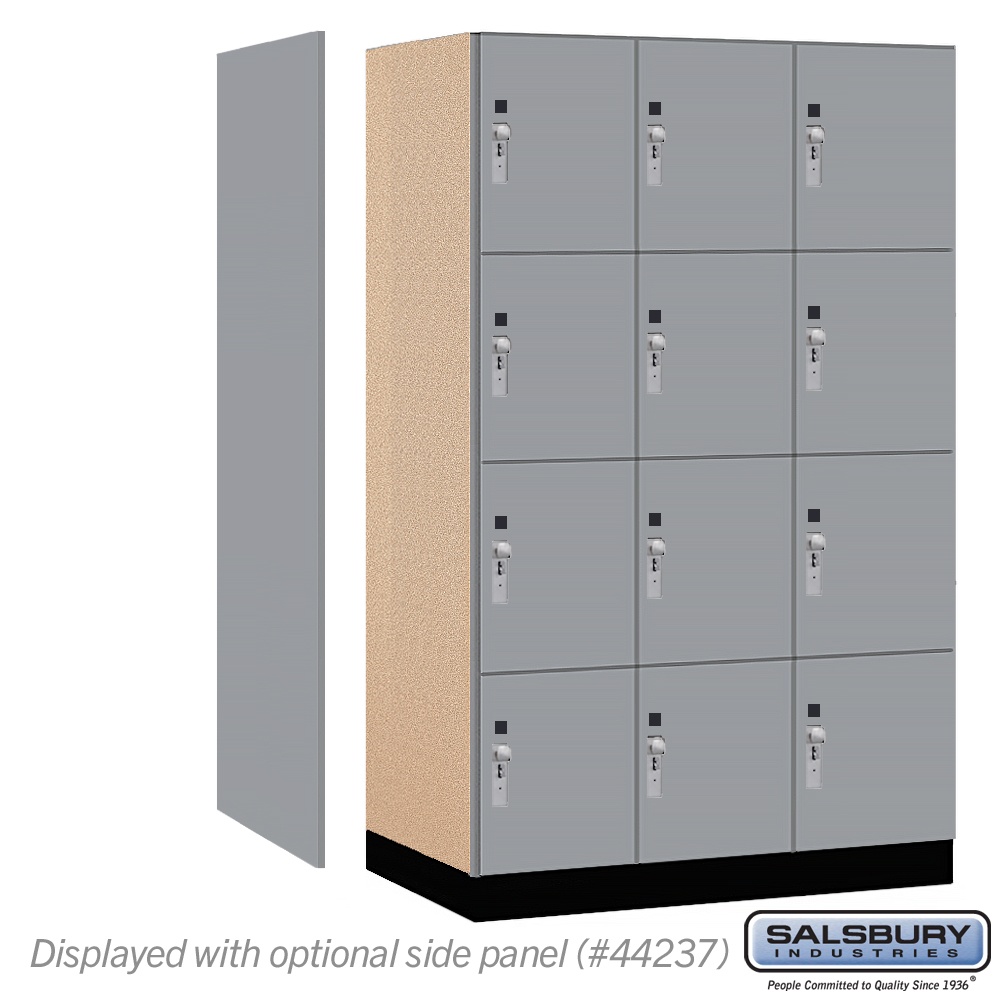 15" Wide Premier Wood Locker-Four Tier-3 Wide-6 Feet High-24" Deep ...