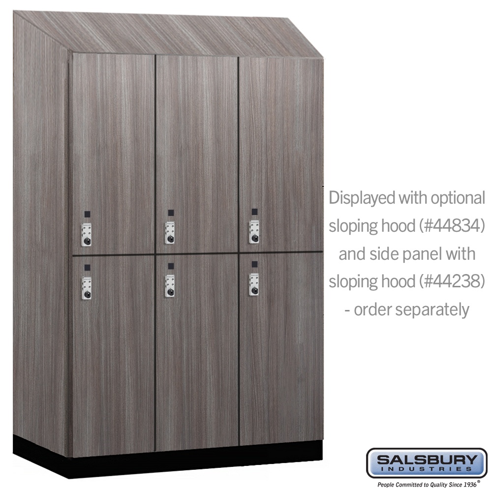 18" Wide Premier Wood Locker-Double Tier-3 Wide-6 Feet High-24" Deep ...