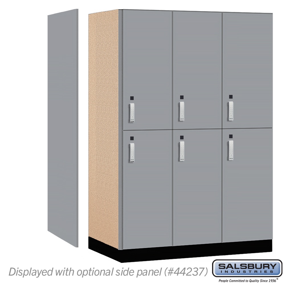 18" Wide Premier Wood Locker-Double Tier-3 Wide-6 Feet High-24" Deep ...