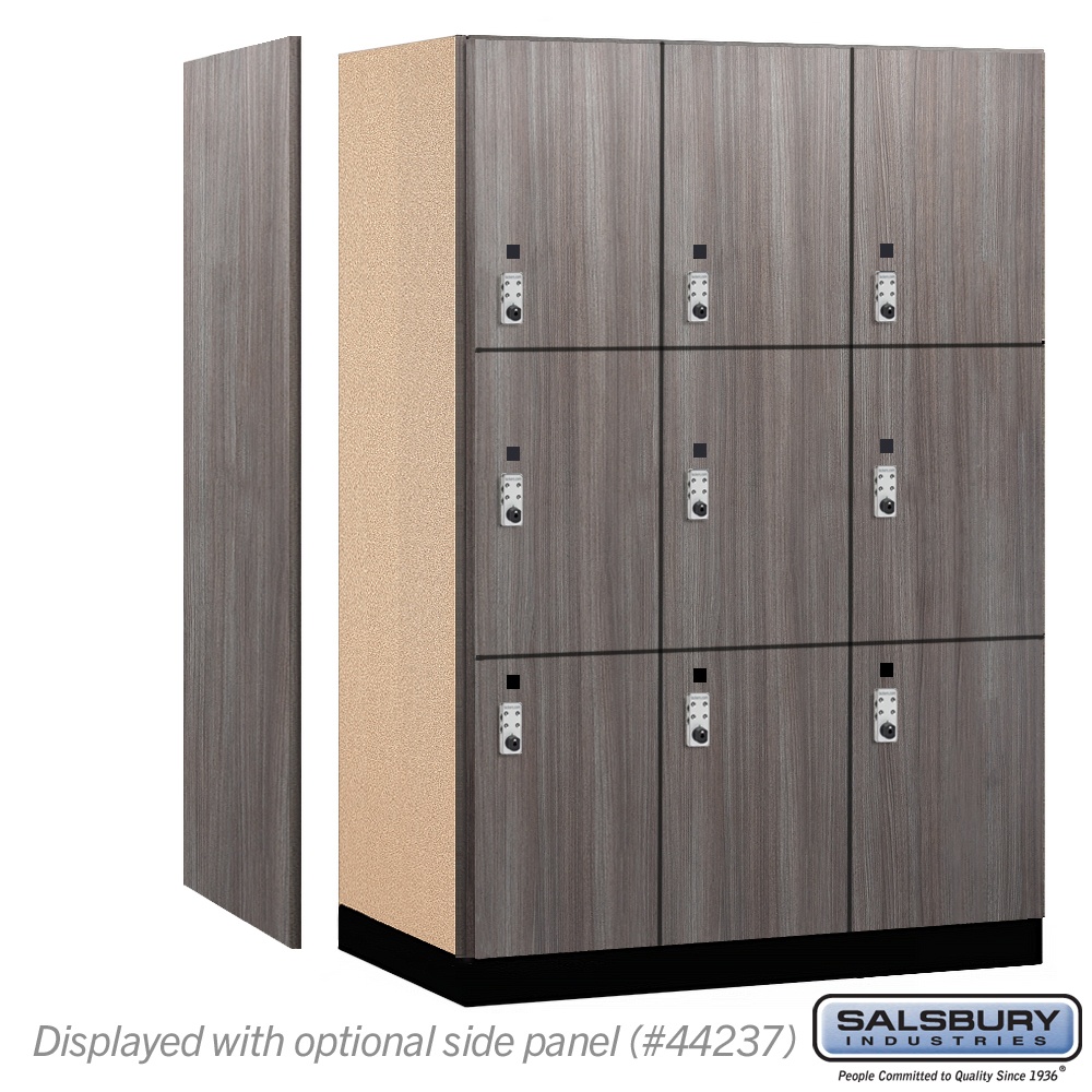 18" Wide Premier Wood Locker-Triple Tier-3 Wide-6 Feet High-24" Deep ...