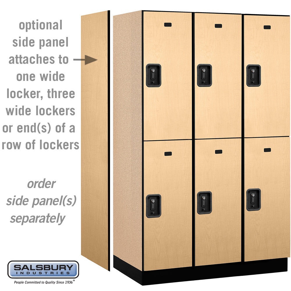 15" Wide Double Tier Designer Wood Locker - 3 Wide - 6 Feet High - 18 ...