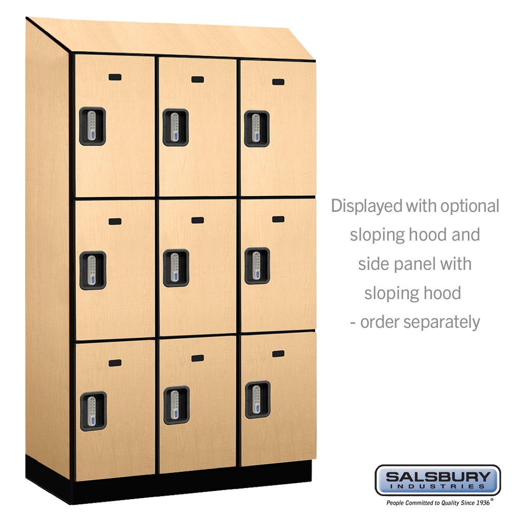 15" Wide Triple Tier Designer Wood Locker - 3 Wide - 6 Feet High - 18 ...