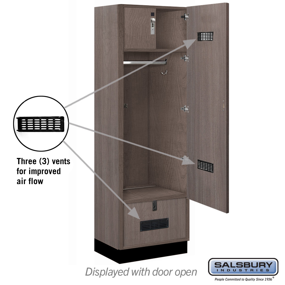 24" Wide Premier Wood Gear Locker - 6 Feet High - 18 Inches Deep ...