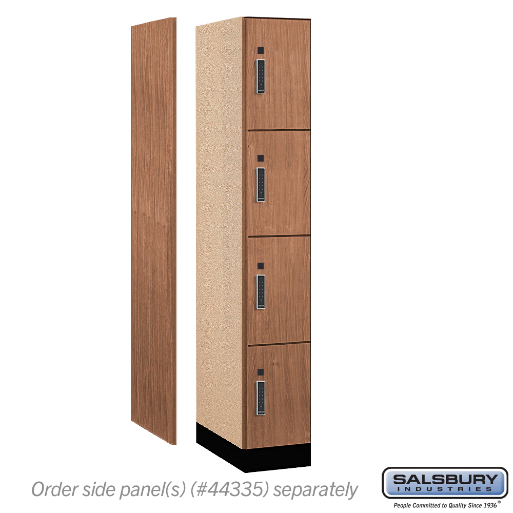 12" Wide Premier Wood Locker - Four Tier - 1 Wide - 6 Feet High - 21 ...