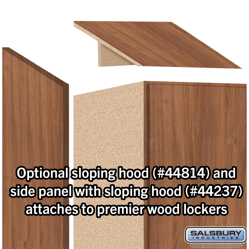 Sloping Hood - for 18 Inches Wide - 24 Inch Deep Premier Wood Locker ...