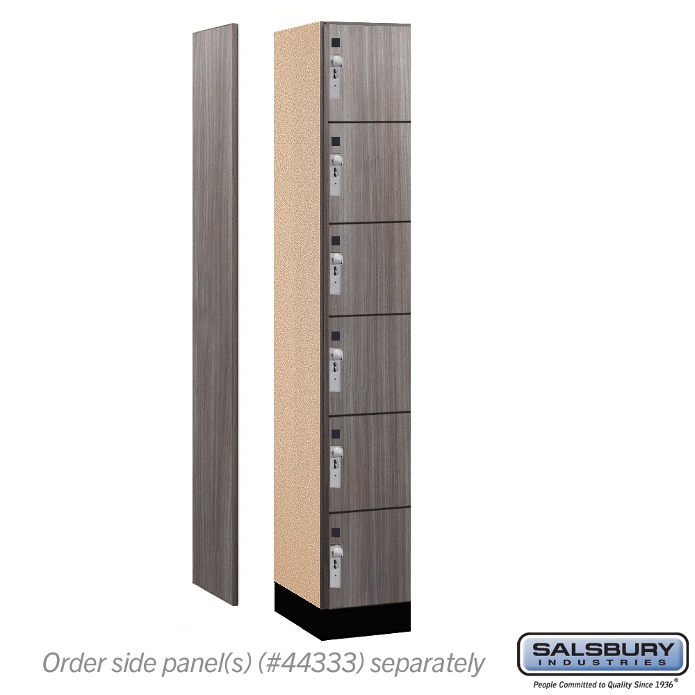 12" Wide Premier Wood Locker-Six Tier Box Style-1 Wide-6 Feet High-18 ...