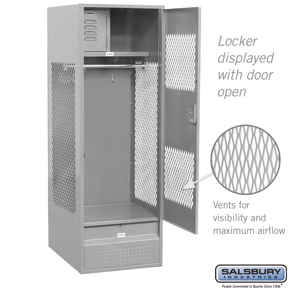 Standard Gear Metal Locker - Ventilated Door - 24 Inches Deep | Lockers.com