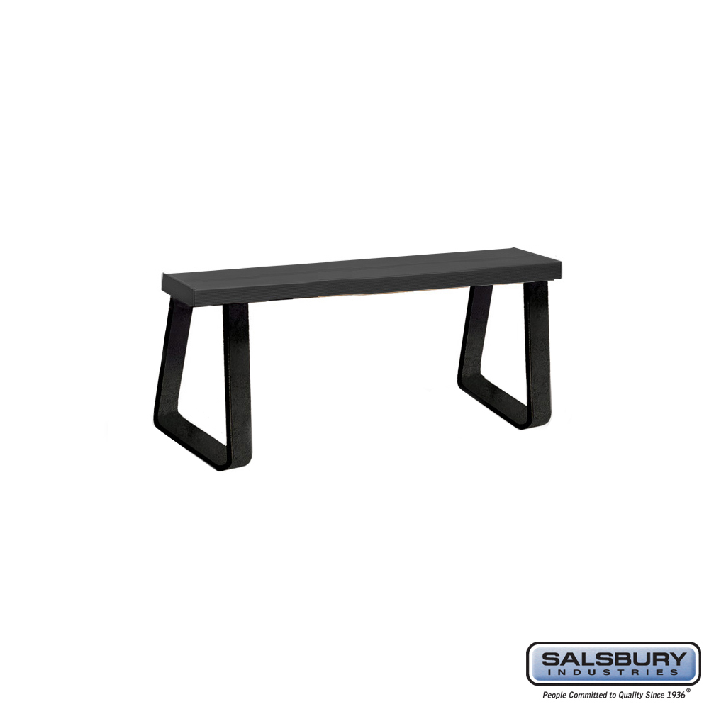 Aluminum Locker Bench - 48 Inches Wide - 10" Deep - Black - Free ...