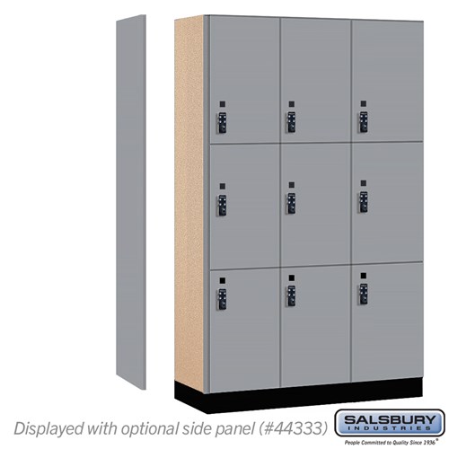 15" Wide Premier Wood Locker - Triple Tier - 3 Wide - 6 Feet High - 18 ...