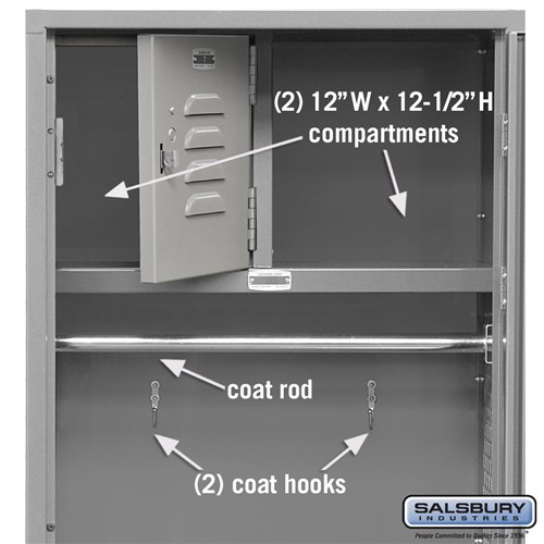 24" Wide Standard Gear Metal Locker - 6 Feet High - 18 Inches Deep ...