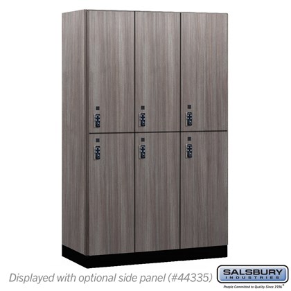 15" Wide Double Tier Premier Wood Lockers | Lockers.com