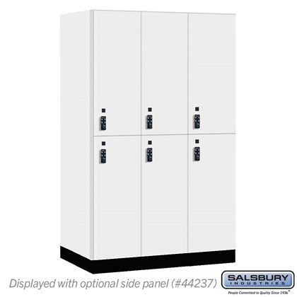 Country Club 15" Wide Double Tier Premier Wood Lockers | Lockers.com
