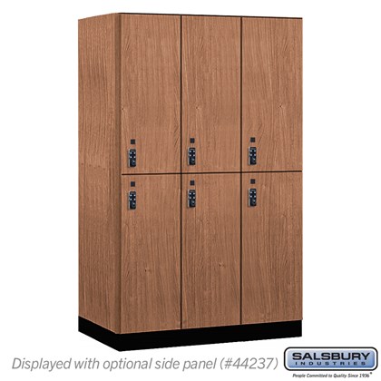 Employee 15" Wide Double Tier Premier Wood Lockers | Lockers.com