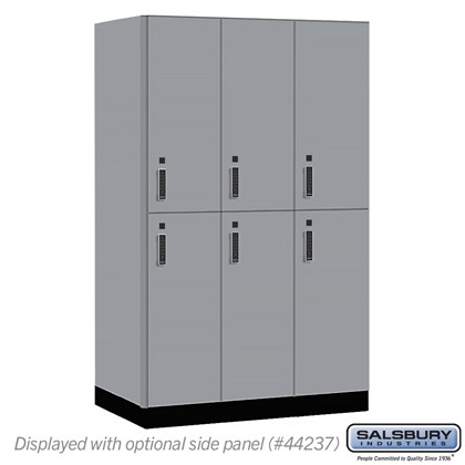 Employee 15" Wide Double Tier Premier Wood Lockers | Lockers.com